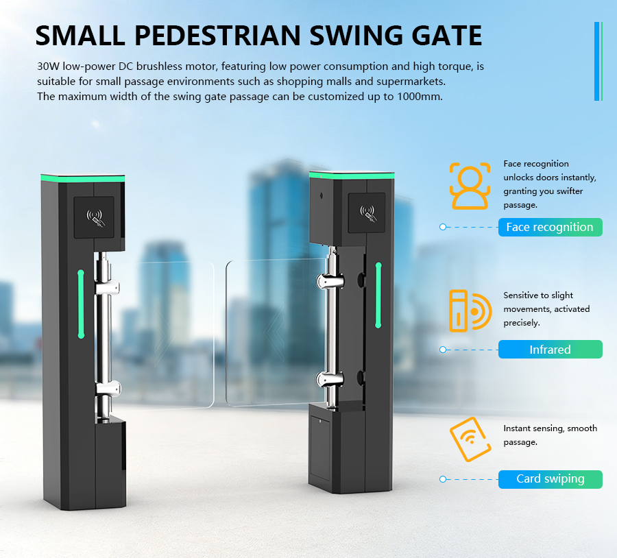 CW490 Small Pedestrian Channel Swing Gate front view