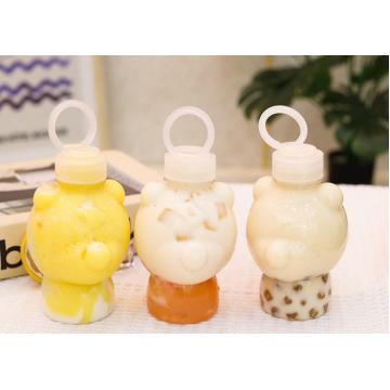 Quality Pull Ring Cover Milk Tea Bottles 400ml Squeezable Juice Bottles for sale