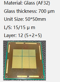 Quality 12 Layers ABF Additive Lamination Process-12L 700μM Glass Thickness for sale