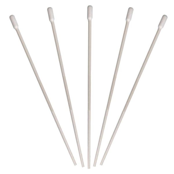 Quality Long Handle Cotton Swabs Cleanroom Consumables 6 Inch Standard Paper / Wood Handle for sale