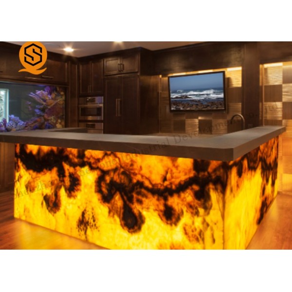 Quality Led Artificial Stone Bar Counter Anti Pollution Size Customized for sale