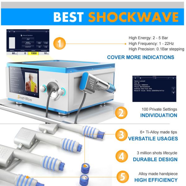 Quality Patellar Tendonitis Treatment Shockwave Therapy Equipment With 8 Preset for sale