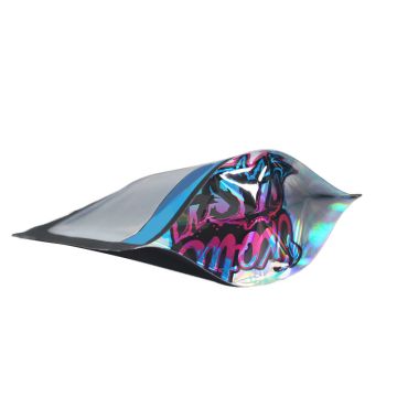 Quality Custom Holographic Foil Packaging Pouch With Clear Window for sale