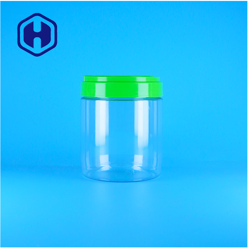 Quality Food Grade Sealable Empty Plastic PET Clear Round Peanut Butter Screw Handle Cap for sale