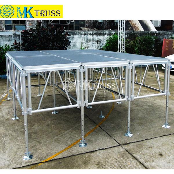 Quality 18mm Plywood or 18mm Tempered Glass Triangle Portable Stage Platform for Truss for sale