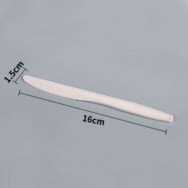 Quality Eco Friendly Compostable Cutlery Pla Plastic Knives Bulk 5.7 inch for sale