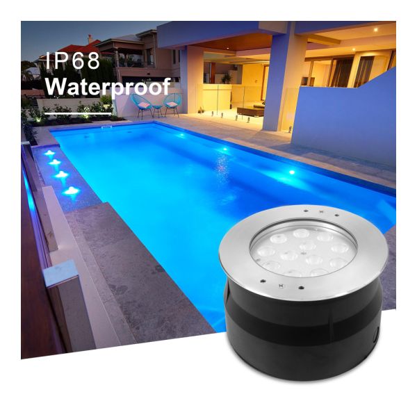 Quality Waterproof RGB LED Pool Light DMX512 Control 24V White12W 24W RGB IP68 for sale