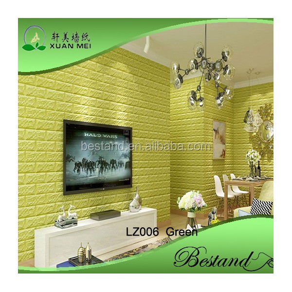 Quality DIY Self Adhesive EVA Foam Wallpapers 3D Brick Wall Stickers for Modern Living Room Decor and Waterproof TV Background for sale