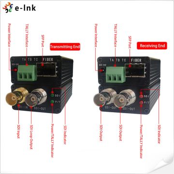 Quality Mini 3G/HD-SDI to Fiber Converter Extender with Tally function or RS485 Data for sale