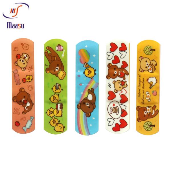 Quality PE Waterproof Kids Adhesive Cartoon Character Band Aids for sale