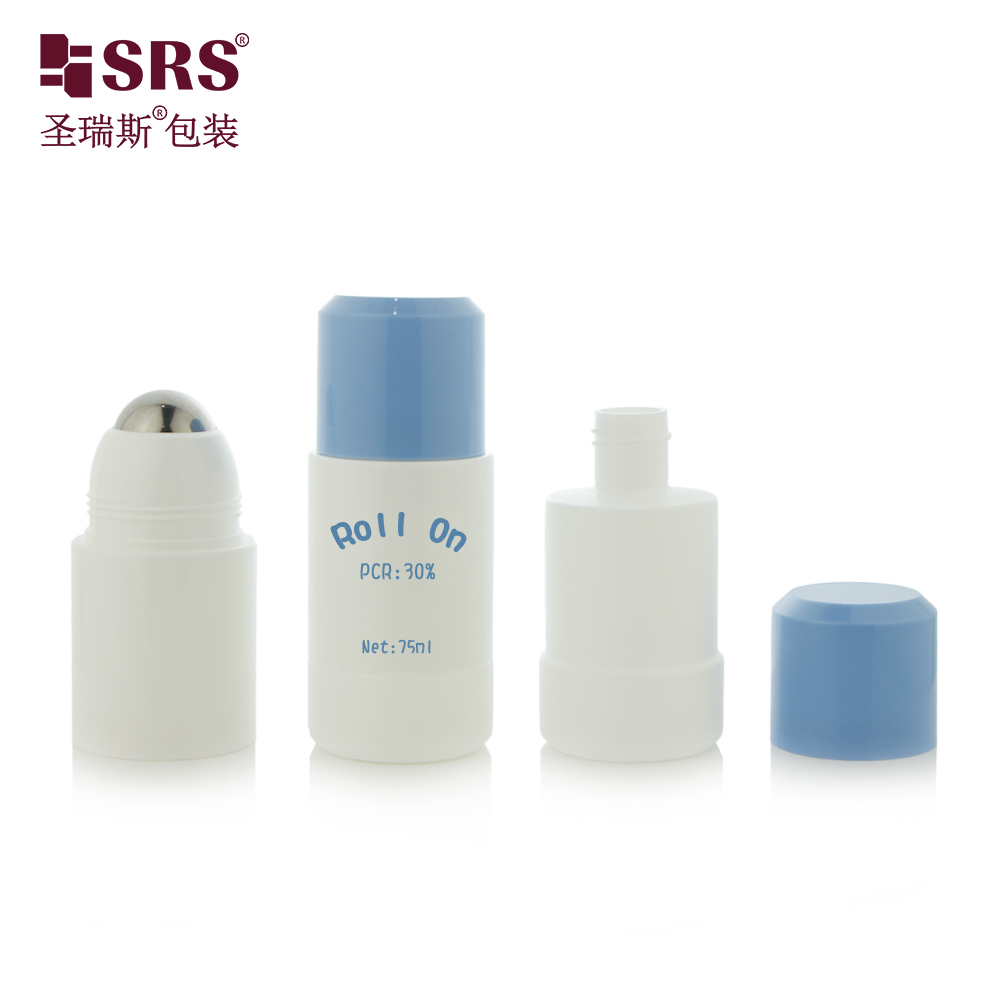 Quality RPPE 50ml 75ml Lightweight Plastic Roller Bottles Refillable Style for Deodorant for sale