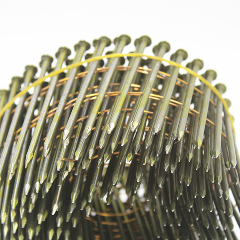 16 Degree Galvanized Wire Welded Coil Plain Nails Pcn-35