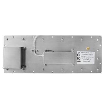 Quality 104 Keys Stianless Steel Panel Mounted Keyboard IP67 With Trackball 800DPI for sale