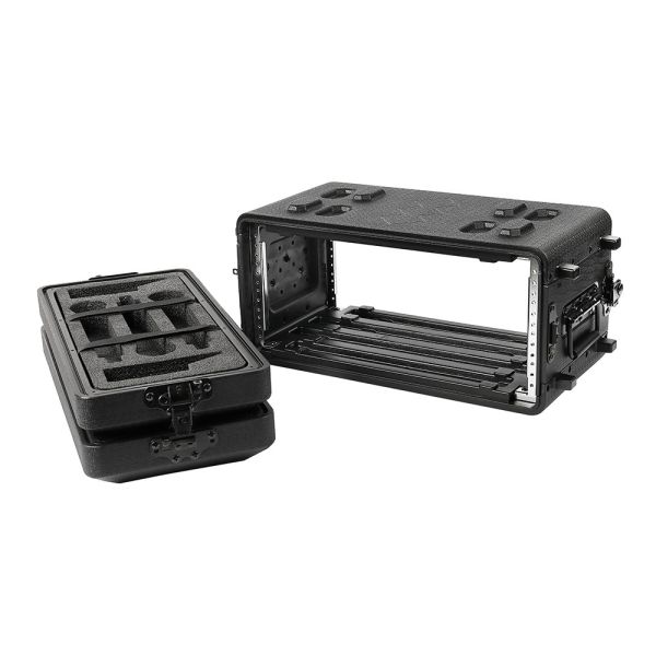 Quality Easy Carry 4U 4 Space Shallow Rack Case Black PE 10" Depth Waterproof for sale