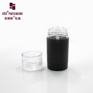 Quality injection glossy white and black plastic deodorant tube container for sale