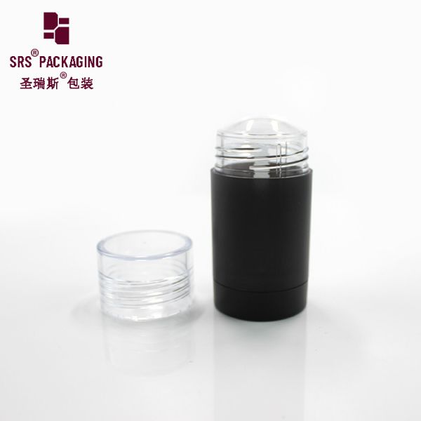 Quality injection glossy white and black plastic deodorant tube container for sale