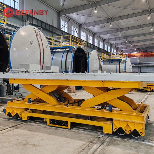 Quality Scissor Lifting 50T Capacity Electric Transfer Trolley for sale