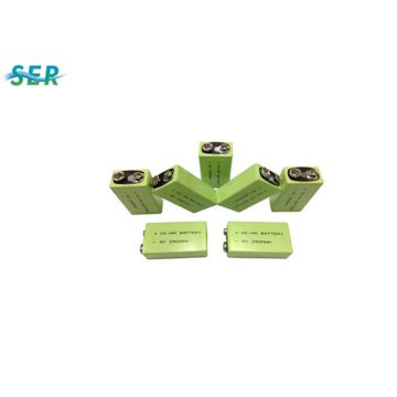 Quality Nimh 9V Lithium Battery , 180mAh Lithium Ion Rechargeable Battery For Smoke for sale
