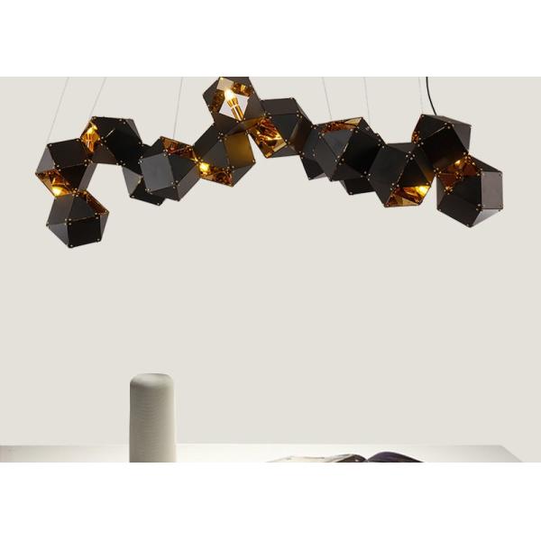 Quality CCT 3000K 6000K Black Stainless Steel Irregular Modern Pendant Light for sale