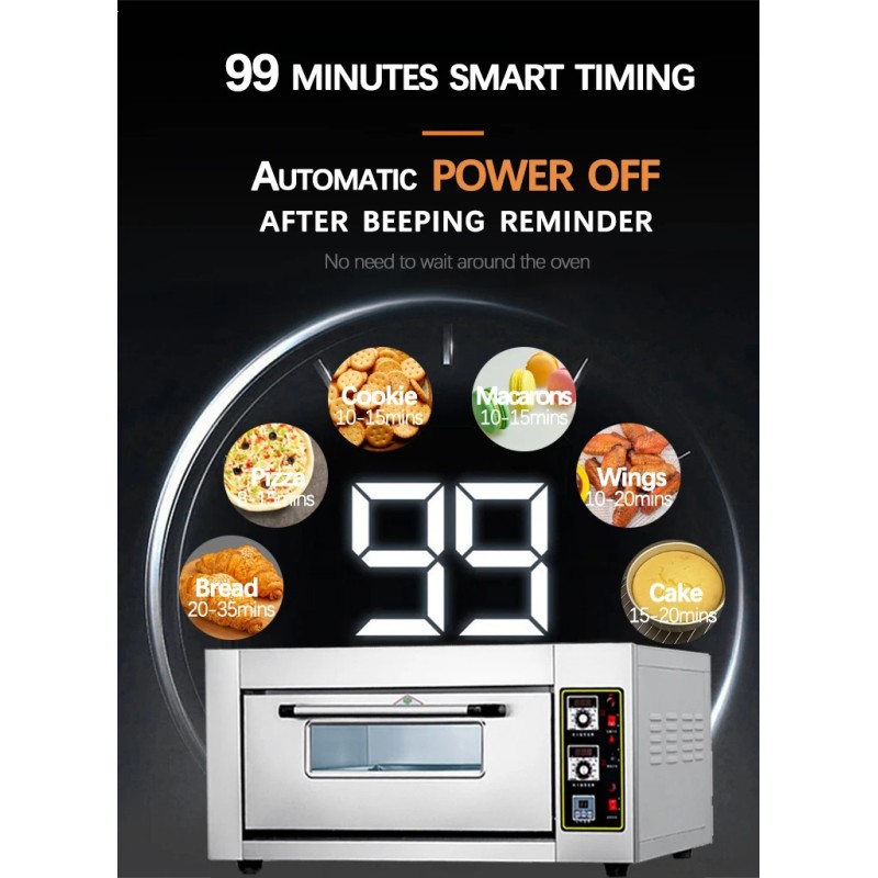 Smart Commercial Electric Oven with Individual Temperature Control Baking Oven