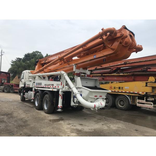 Quality ISO90001 Approved Used Cement Truck , Concrete Pumping Truck 37 Meters for sale