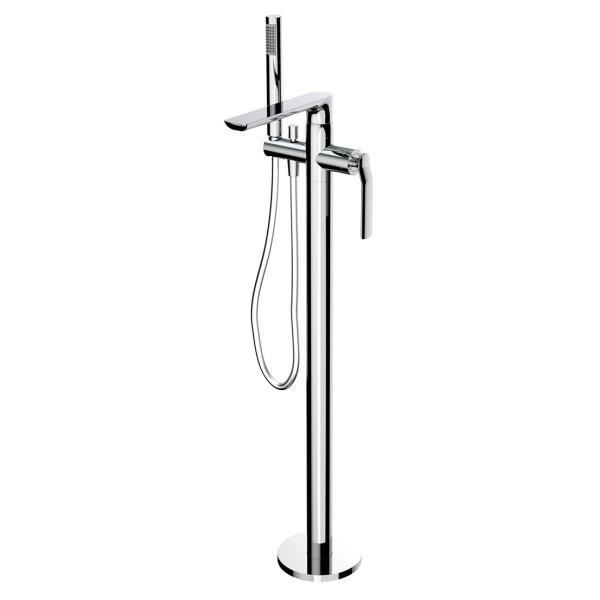 Quality Brass Chrome Freestanding Bathtub Faucets Single Lever Wall Mounted for sale
