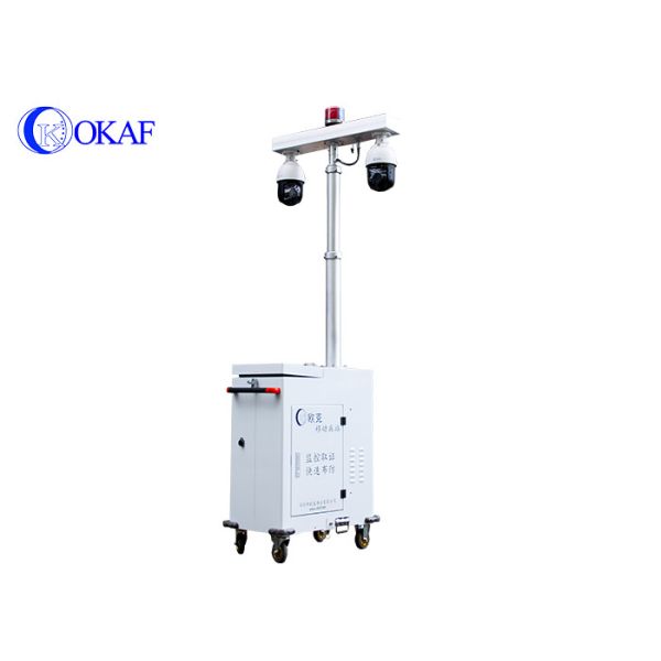 Quality IR Night Vision Mobile Sentry Surveillance Trailers High Resolution 4g Security for sale