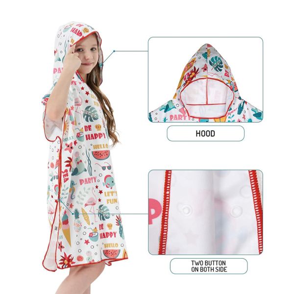 Quality Womens Surf Hooded Microfiber Poncho Towel Personalized for sale