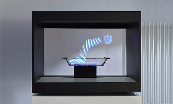 Quality 1 Sided HoloCube hologram advertising display showcase in stereo display for sale
