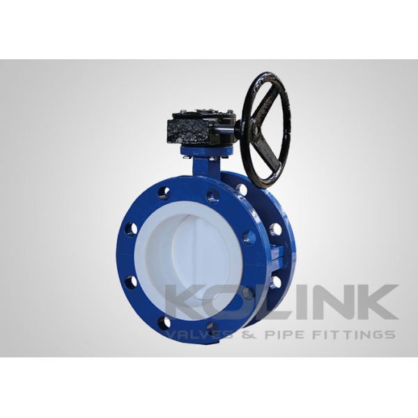 Quality PTFE Lined Butterfly Valve 2-48 Inch Class150 Concentric Disc for sale