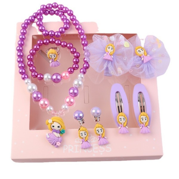 Quality 2025 New Children's Necklace 18 Pieces Set Lovely Bowknot Pearl Necklace Girl Jewelry Student Gift Wholesale for sale