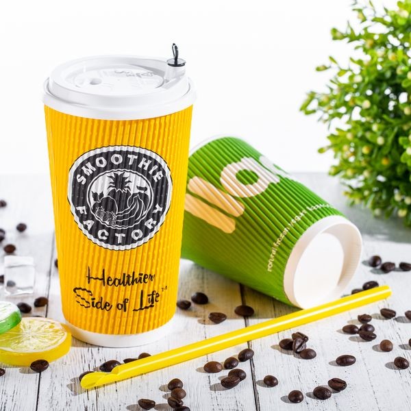 Quality Ripple Disposable Cups For Hot Drinks , Eco Friendly Disposable Coffee Cups 12oz for sale