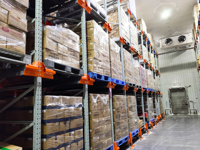 Two Way Radio Shuttle Racking Pallet Runner Rack System For Cold Storage Cold Chain