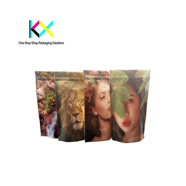 Quality Customization Kraft Paper Packaging Bags CTP Printing Kraft Paper Pouch Packaging for sale