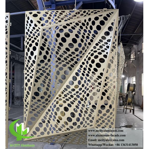 Quality 3D Metal Cladding Panel with PVDF Coating and Perforated Design for Customizable for sale