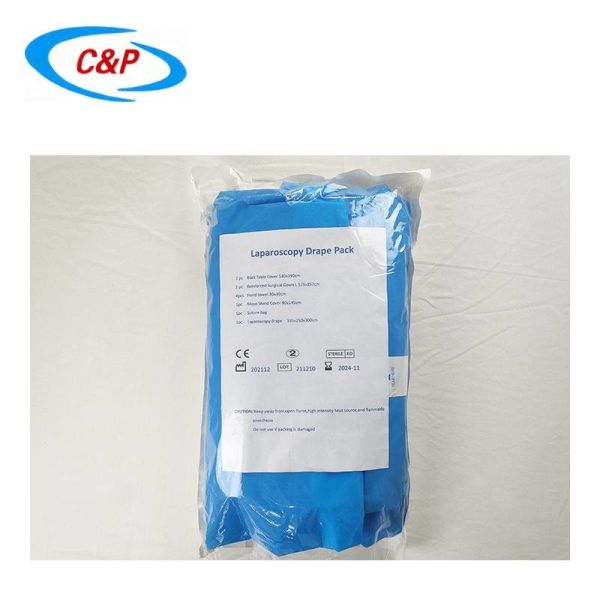 Quality SMS Disposable Surgical Laparoscopy Pelviscopy Pack Drape Towel EO Sterilized for sale