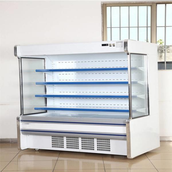 Quality Digital Controller Fan Cooling 870L Open Showcase Chiller for sale