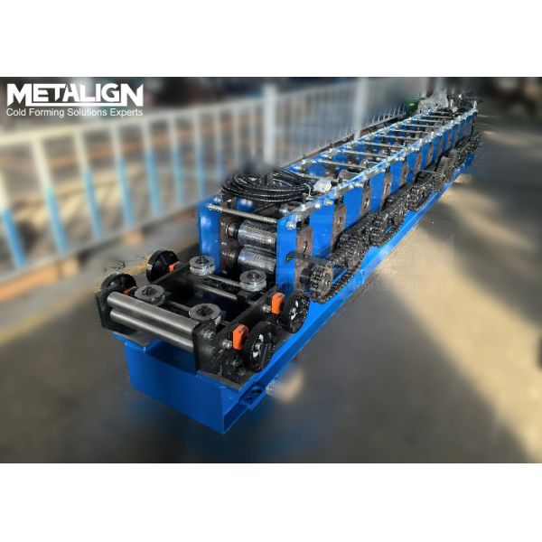Quality Customizable Hat Purlin Roll Forming Machine With Chain Drive And Hydraulic for sale