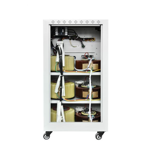 Quality 50KVA Intelligent Three Phase Voltage Regulator LED LCD Display for sale