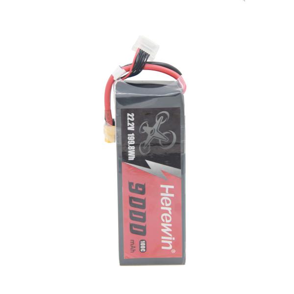 Quality Herewin 6S Lipo Soft Case Fpv Battery 9000mAh 100C Pack For RC for sale