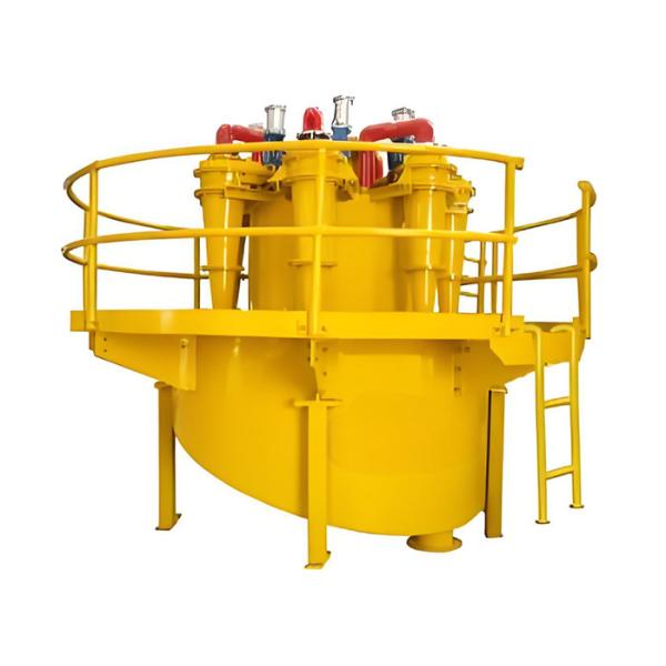 Quality Yellow Color Desanding Hydrocyclone Water Treatment Water Flow 150m3 Per Hour Water Filter for sale
