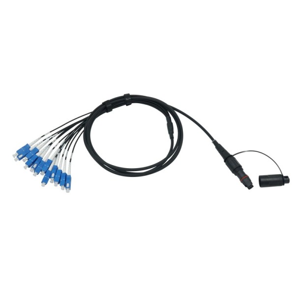 Quality TPU Jacket MPO To SC UPC 12 Core SM Breakout Cable for sale