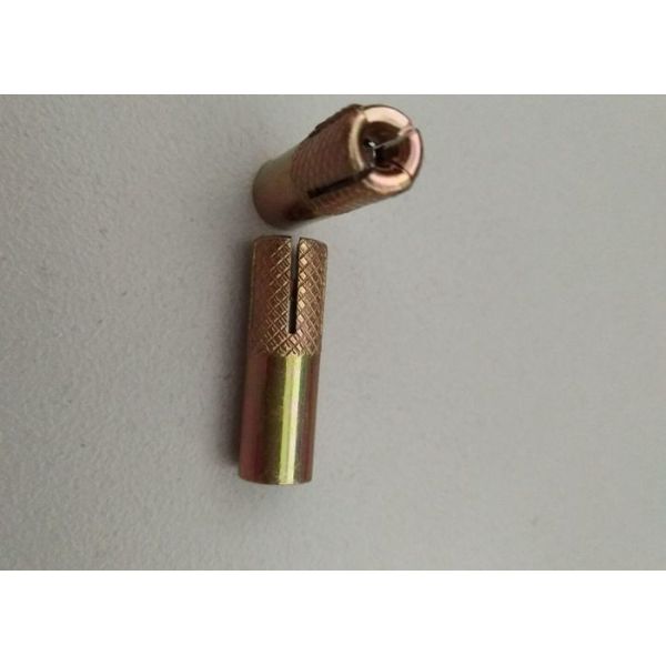 Quality Carbon Steel Material Drop In Anchor M6 With Yellow Zinc Color 50mm-300mm Length for sale