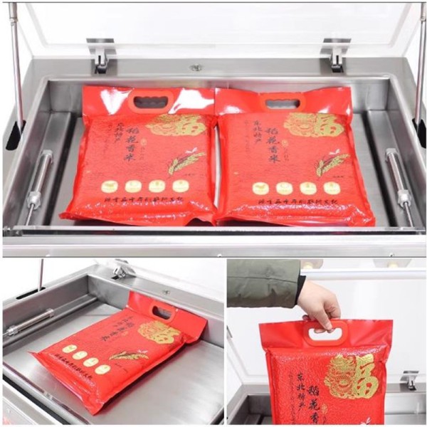 Quality Vacuum Packed Rice Auto Shape Brick Vacuum Packaging Machine Machine Size 84*69 for sale