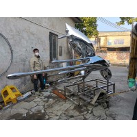 Quality Silver Decorative Garden Ornaments , Pool Contemporary Garden Sculptures for sale