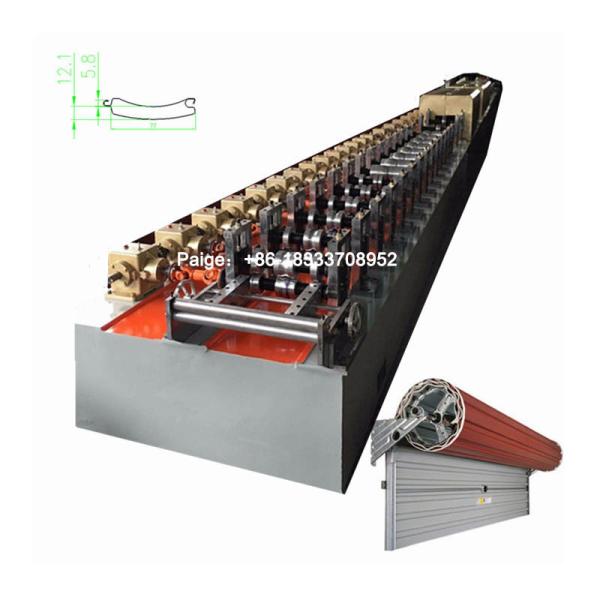 Quality 55/77/89 types of Double layer slat pu foam rolling shutter door roll forming for sale