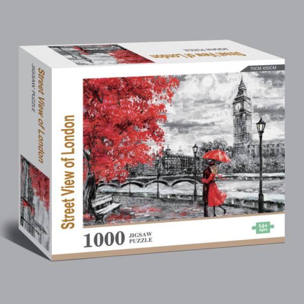 Quality Cardboard Map 1000 Pcs Jigsaw Puzzle Games For Adults Custom Printing OEM for sale