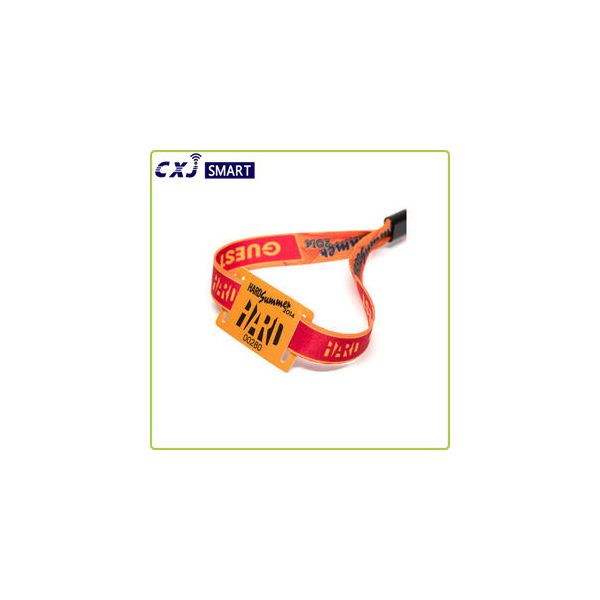Quality Music Festival Fabric Woven NFC Tag NFC Wristband for sale