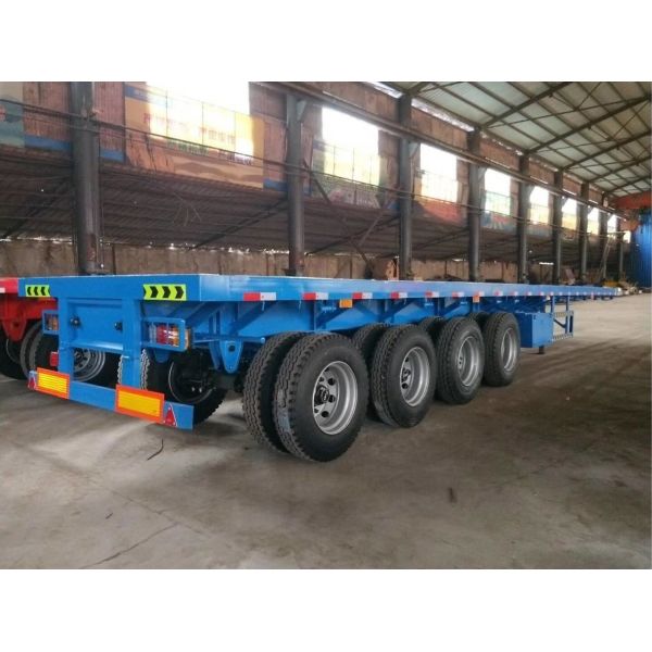 Quality 80 Ton 40ft 45ft Used 4 Axle Flatbed Semi Trailer for sale