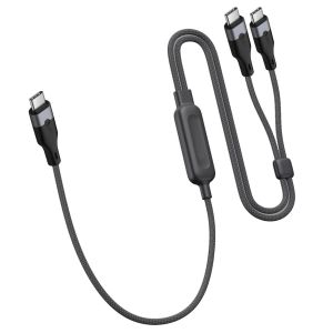 Quality 140W 2 IN 1 USB C To USB C Laptop Charging Cable Bulk Wholesale for sale